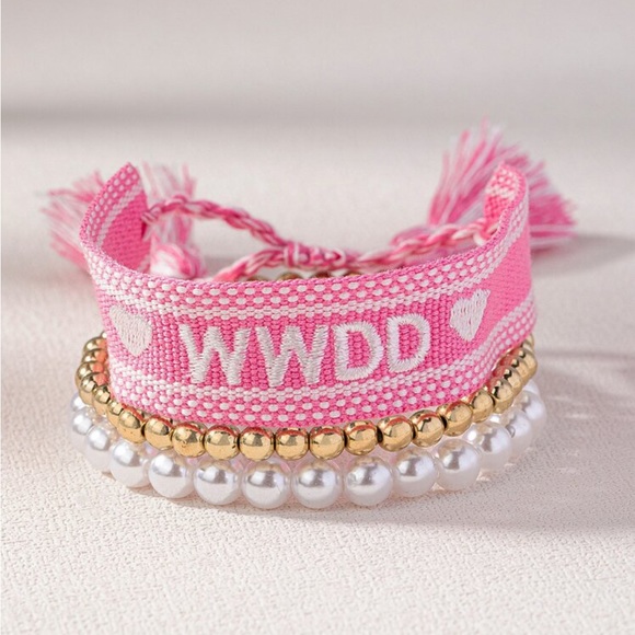 sweetstacks | Jewelry | Wwdd What Would Dolly Do Graphic Woven Tassel ...